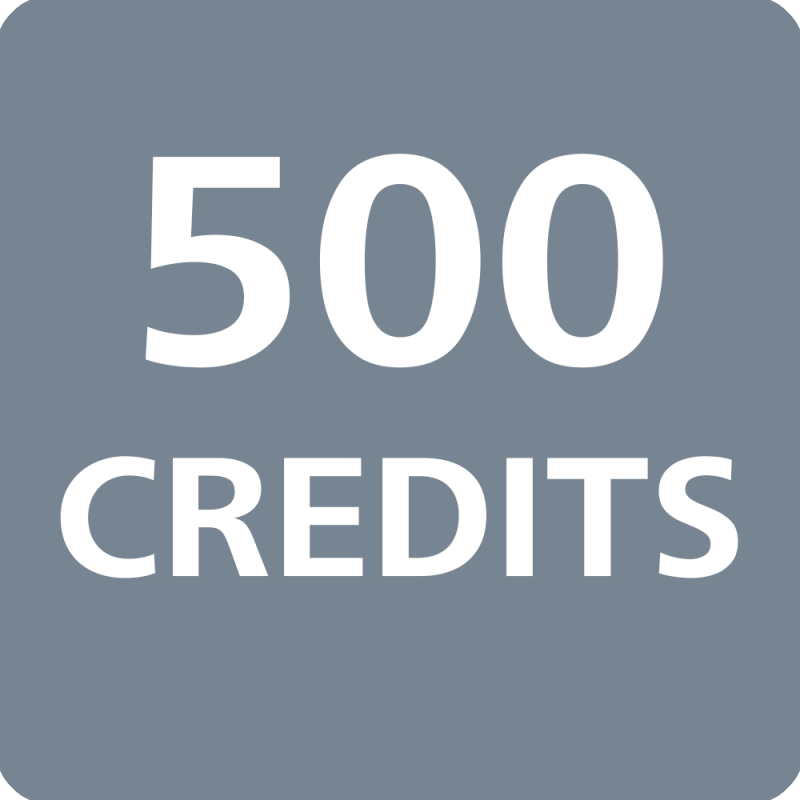 Reload 500 Credits | 500 Credits | SC-050-001-500